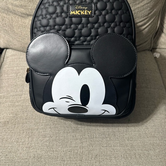 Disney | Bags | Disney Black And White Mickey Backpack With Quilted ...
